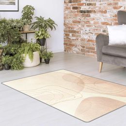 Teppich Verspielte Impressionen mit goldenen Linien