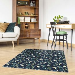 Teppich Kleine Vögel in Blau