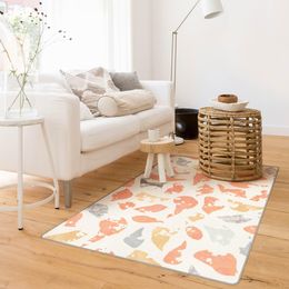 Teppich Terrazzo Muster Lagerfeuer Aquarell