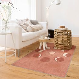 Teppich Boho Mondphasen mit Sonne
