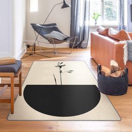 Teppich Grafische Pflanzenwelt - Zartes Wachstum