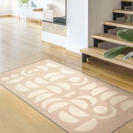 Teppich Abstrakte Monde beige