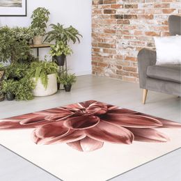 Teppich Dahlie Blume Rosegold Metallic Detail