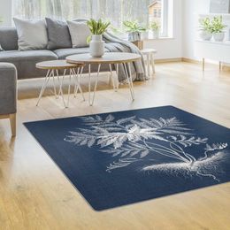 Teppich Denim Pflanzenstudie IV