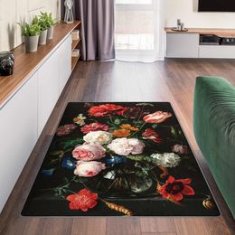 Teppich Jan Davidsz de Heem - Stillleben mit Blumen in einer Glasvase