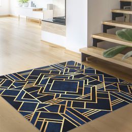 Teppich Art Deco Gold