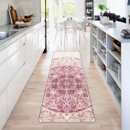 Teppich Mandala Aquarell Ornament rot
