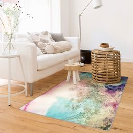 Teppich Abstraktes Farbenspiel in R⁮osa und Lila