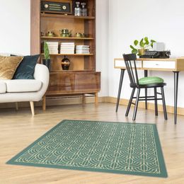 Teppich Art Deco Vorhang Muster mit Rahmen