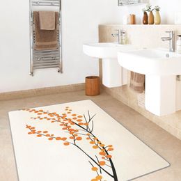 Teppich Grafische Pflanzenwelt - Beeren Orange