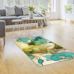 Teppich Blumenfacetten in Aquarell