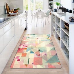 Teppich Pastellfarbene Dreiecke
