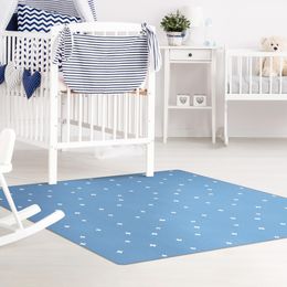 Teppich Gezeichnete Weiße Kreuze auf Blau