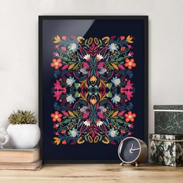 Bild mit Rahmen Fridas Garten Illustration