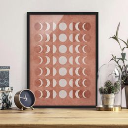 Bild mit Rahmen Boho Mondphasen