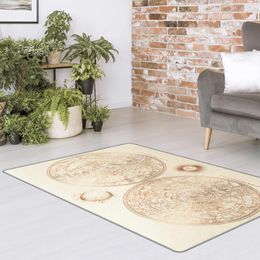 Teppich Antike Vintage Sternenkarte Gold