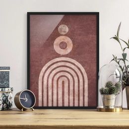 Bilderwelten Bild mit Rahmen originell braun Vintage inkl. Rahmung - Torb&ouml;gen II - Retro Wohnzimmer Schlafzimmer