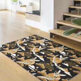 Teppich Asiatisches Muster mit Kranichen im Herbst