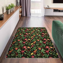 Teppich Dschungelblätter und Blüten