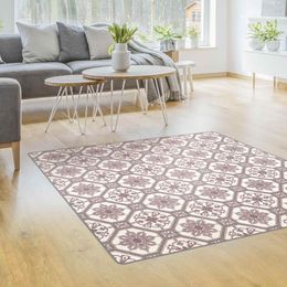 Teppich Aquarell Fliesenmuster Porto Terracotta