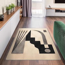 Teppich Stücke I in schwarz