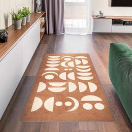 Teppich Abstrakte Monde terracotta