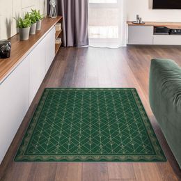 Teppich Art Deco Palme mit Bordüre