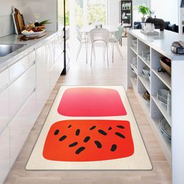 Teppich Abstrakte Formen - Melone und Rosa