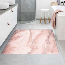 Teppich Farbexperimente Marmor Rose und Glitzer