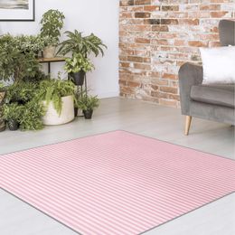 Teppich No.YK45 Streifen Rosa