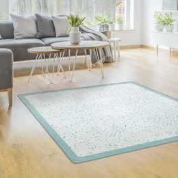 Teppich Detailliertes Terrazzo Muster Genua mit Rahmen