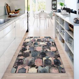 Teppich Art Deco Marmor Gold