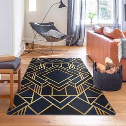 Teppich Art Deco Gold