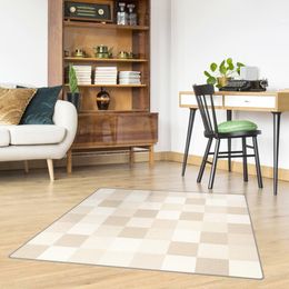 Teppich Geometrisches Muster Buntes Schachbrett Sand