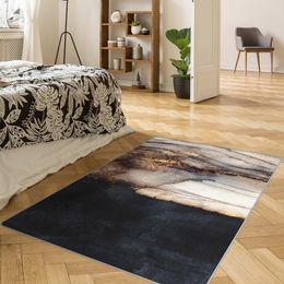 Teppich Goldener Marmor gemalt