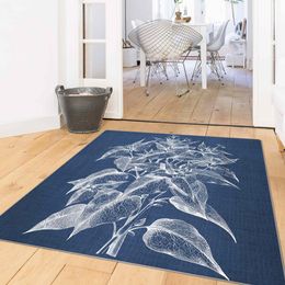 Teppich Denim Pflanzenstudie III