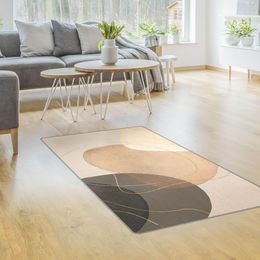 Teppich Verspielte Impressionen in Beige