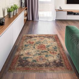 Teppich Teppich mit Blumen Vintage