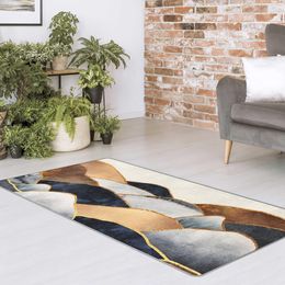 Teppich Goldene Berge Aquarell