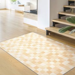 Teppich Geometrisches Muster Mosaik Gelb