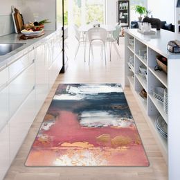 Teppich Rosa Sturm mit Gold