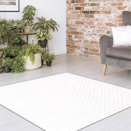 Teppich No.YK37 ZickZack Muster Rosa