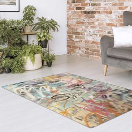Teppich Graffiti Love in Pastell