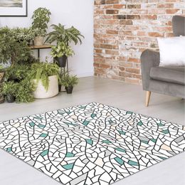 Teppich Mosaiklinien Muster Pastell