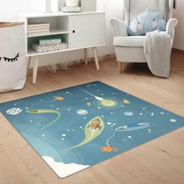 Teppich No.MW16 Buntes Weltraumtreiben