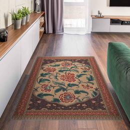 Teppich Vintage Teppich mit Blumen