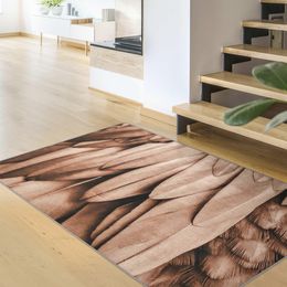 Teppich Federn in Rosegold