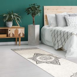 Teppich Mandala Lotus Betonoptik