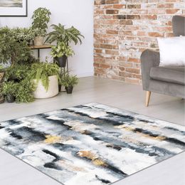 Teppich Abstraktes Aquarell mit Gold
