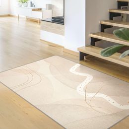 Teppich Verspielte Impressionen mit weißer Linie